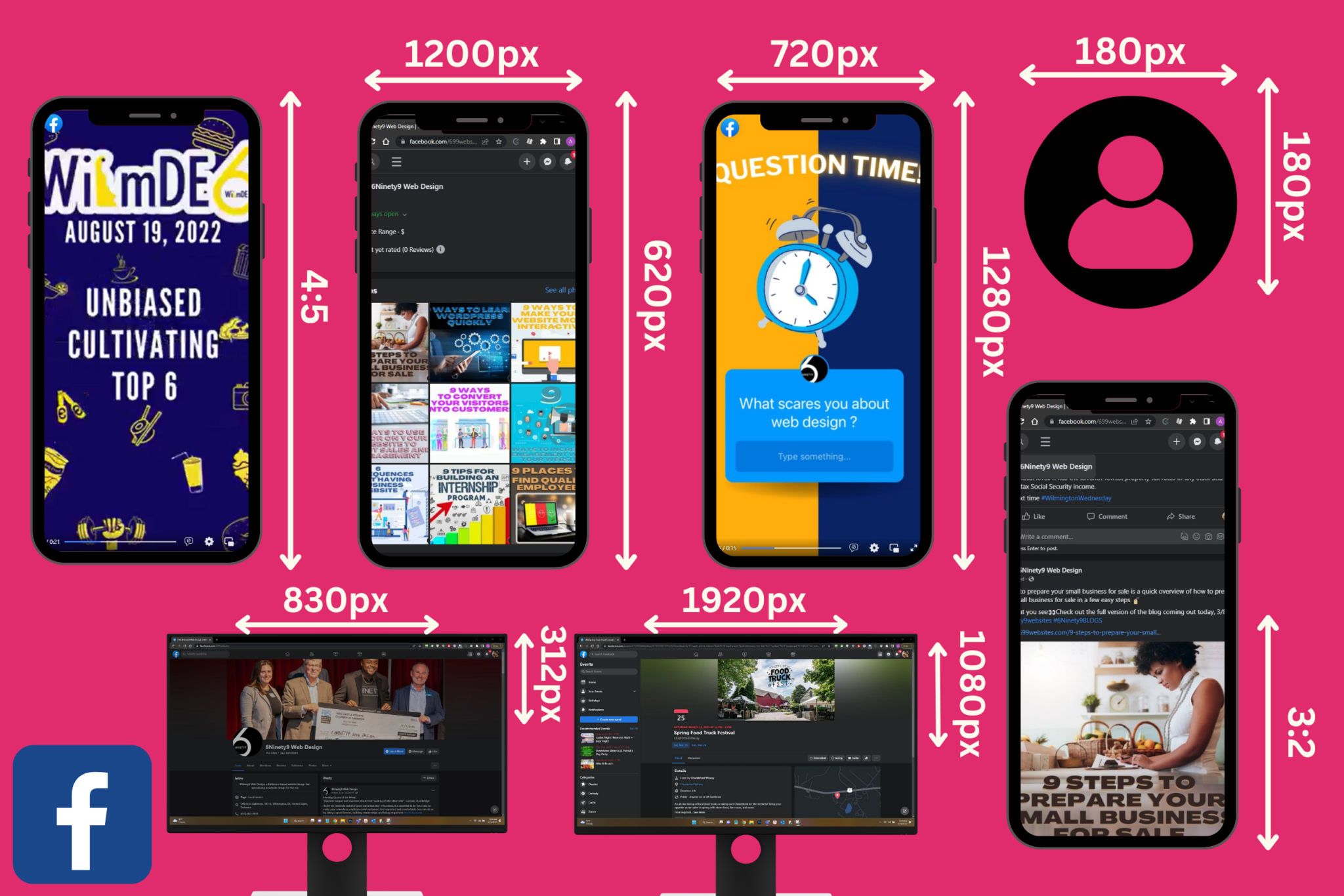 Complete Social Media Sizing Cheat Sheet - 6Ninety9 Web Design